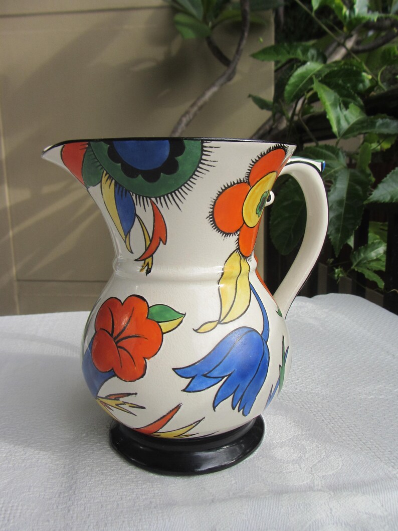 Rare Art Deco Green & Co Gresley Hand Painted Milk Jug. Pattern 222 ...