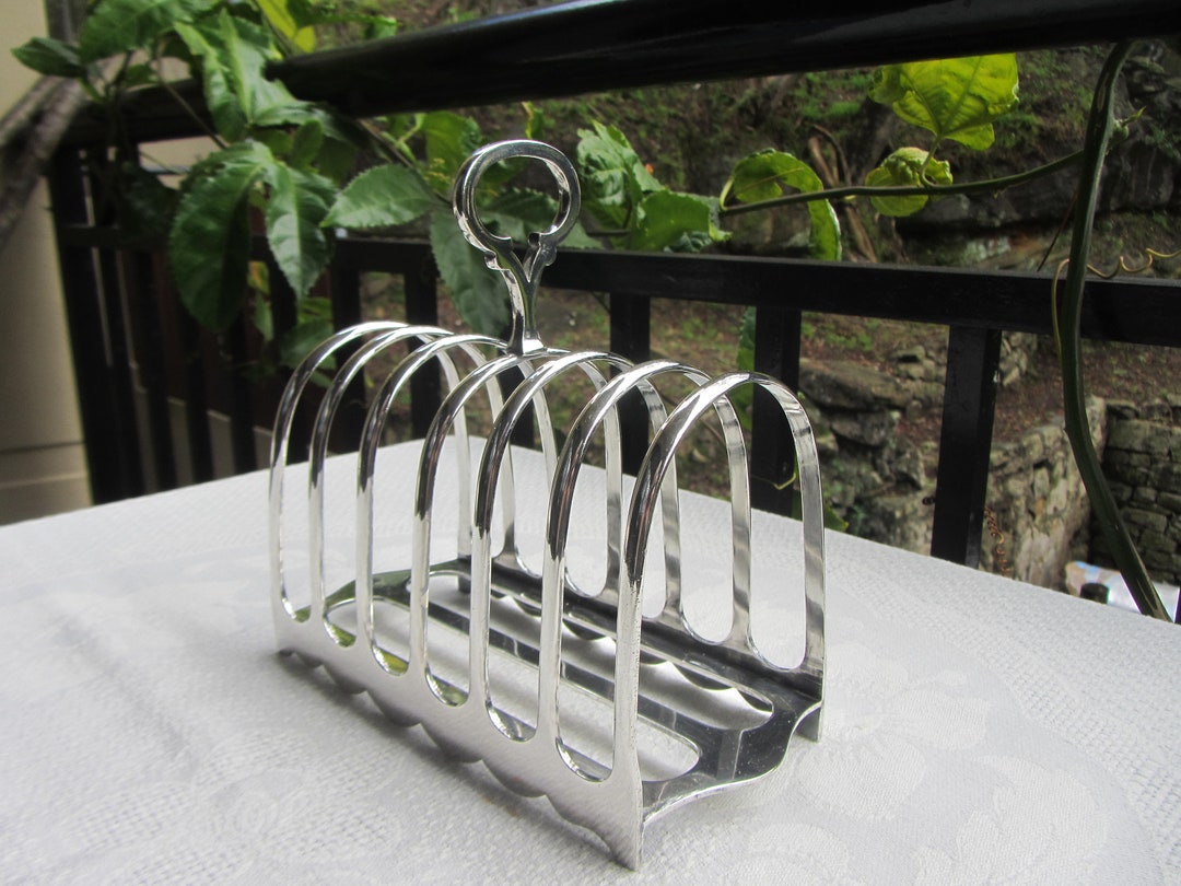Large Antique Victorian Walker and Hall Toast Rack, Six Slice. Napkin ...