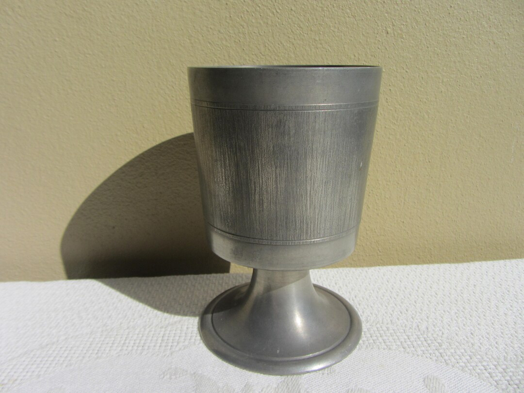 John Somers Brazil JS X MG Hand Made Pewter Goblet. Footed, Textured ...