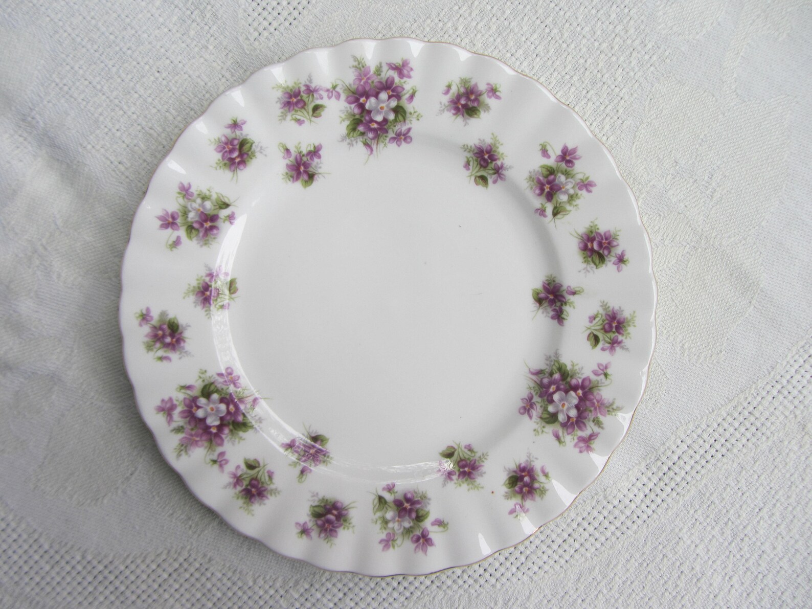 Royal Albert Sweet Violets Tea Cup Trio, Vintage English Bone China Cup, Saucer and Tea Plate ...
