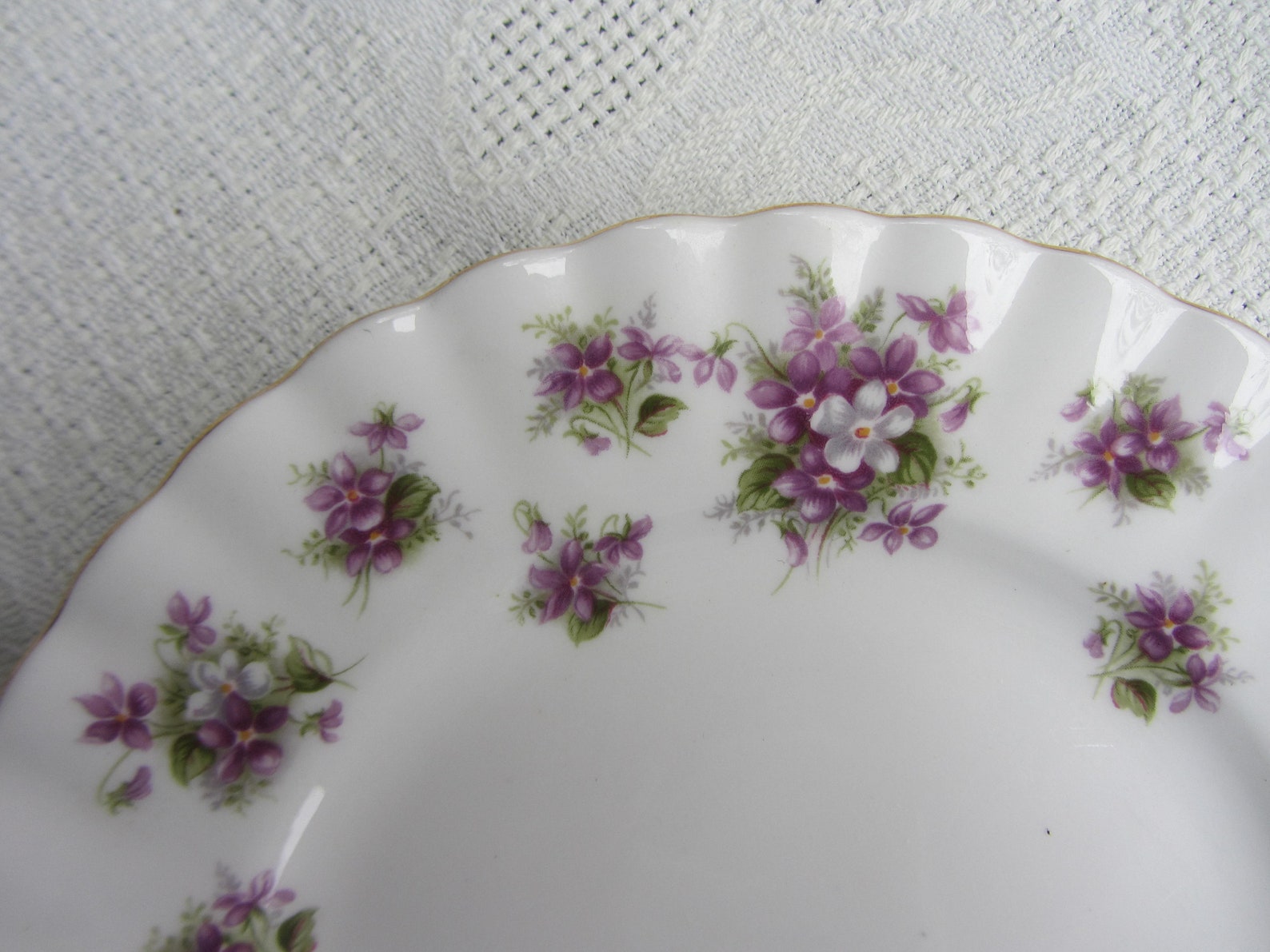 Royal Albert Sweet Violets Tea Cup Trio, Vintage English Bone China Cup, Saucer and Tea Plate ...