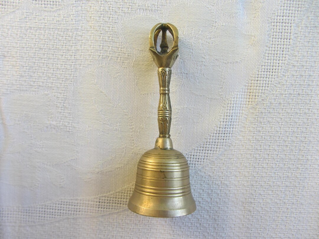 Solid Brass Table Bell, Servants Bell. Vintage Altar Bell. Unusual ...