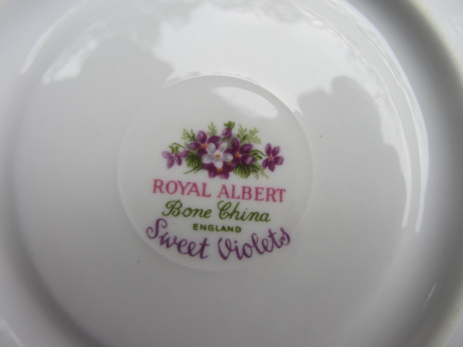 Royal Albert Sweet Violets Tea Cup Trio, Vintage English Bone China Cup, Saucer and Tea Plate ...