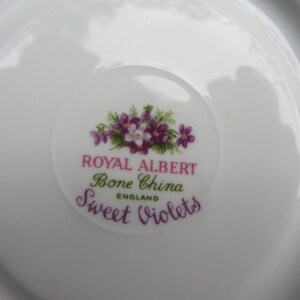 Royal Albert Sweet Violets Tea Cup Trio, Vintage English Bone China Cup, Saucer and Tea Plate ...