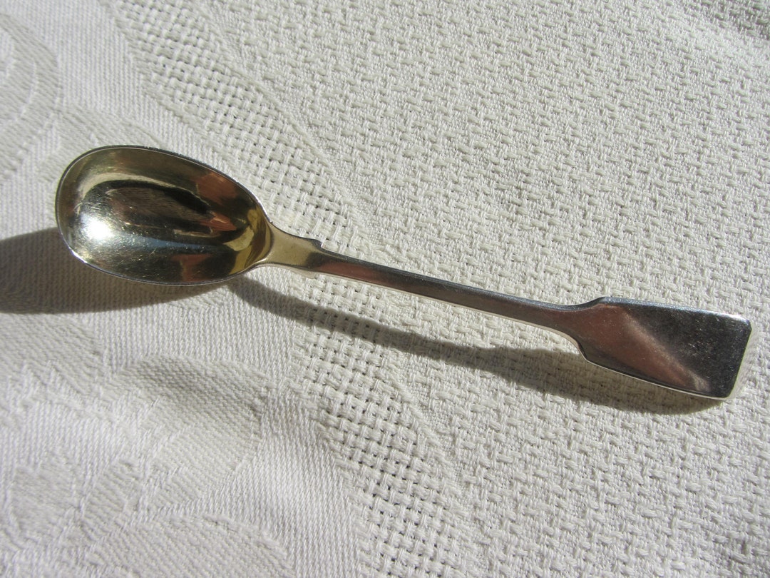 London 1844 Sterling Silver Jam Spoon, English Hallmarked Victorian ...