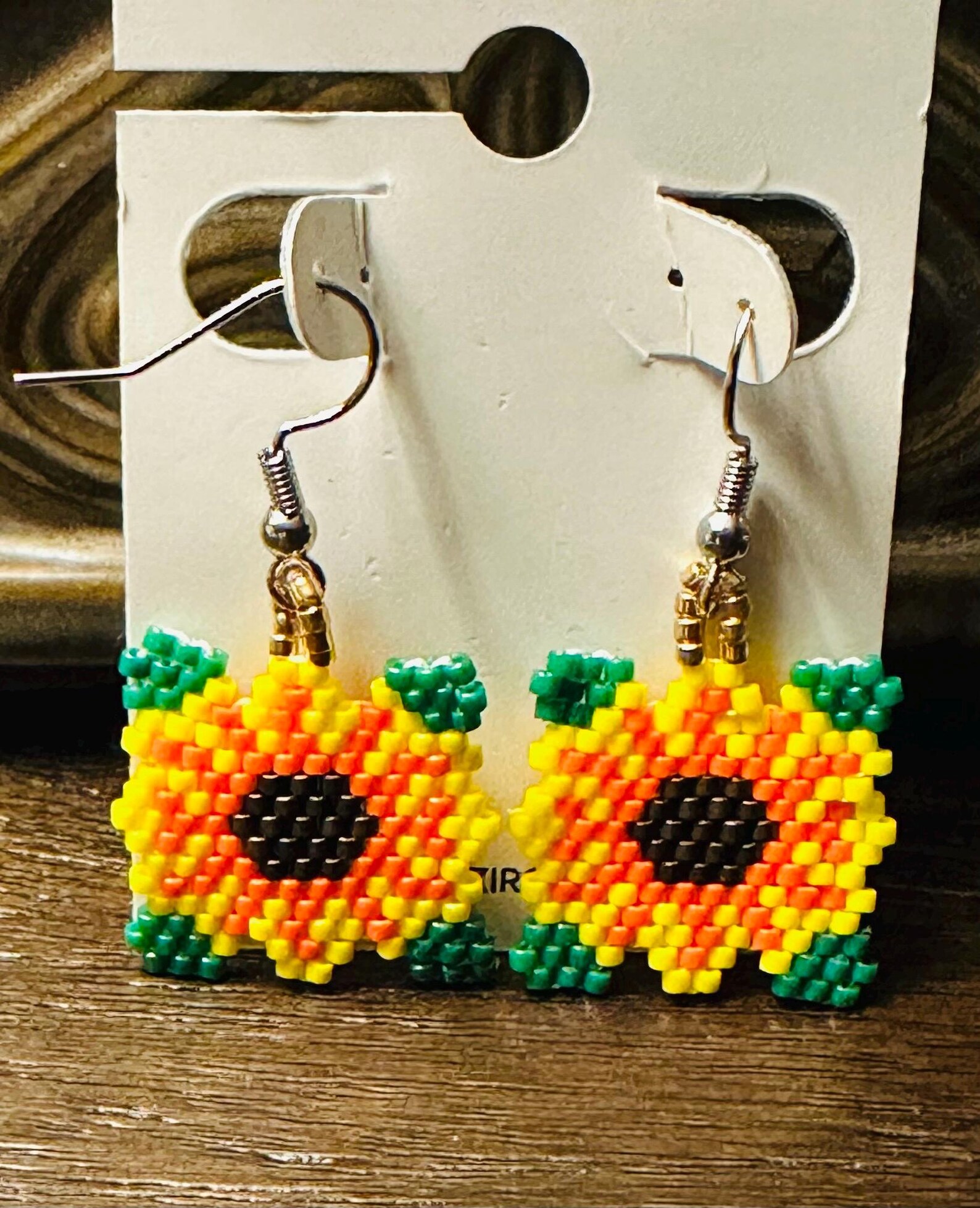 Earrings. Seed Bead Sunflower - Etsy