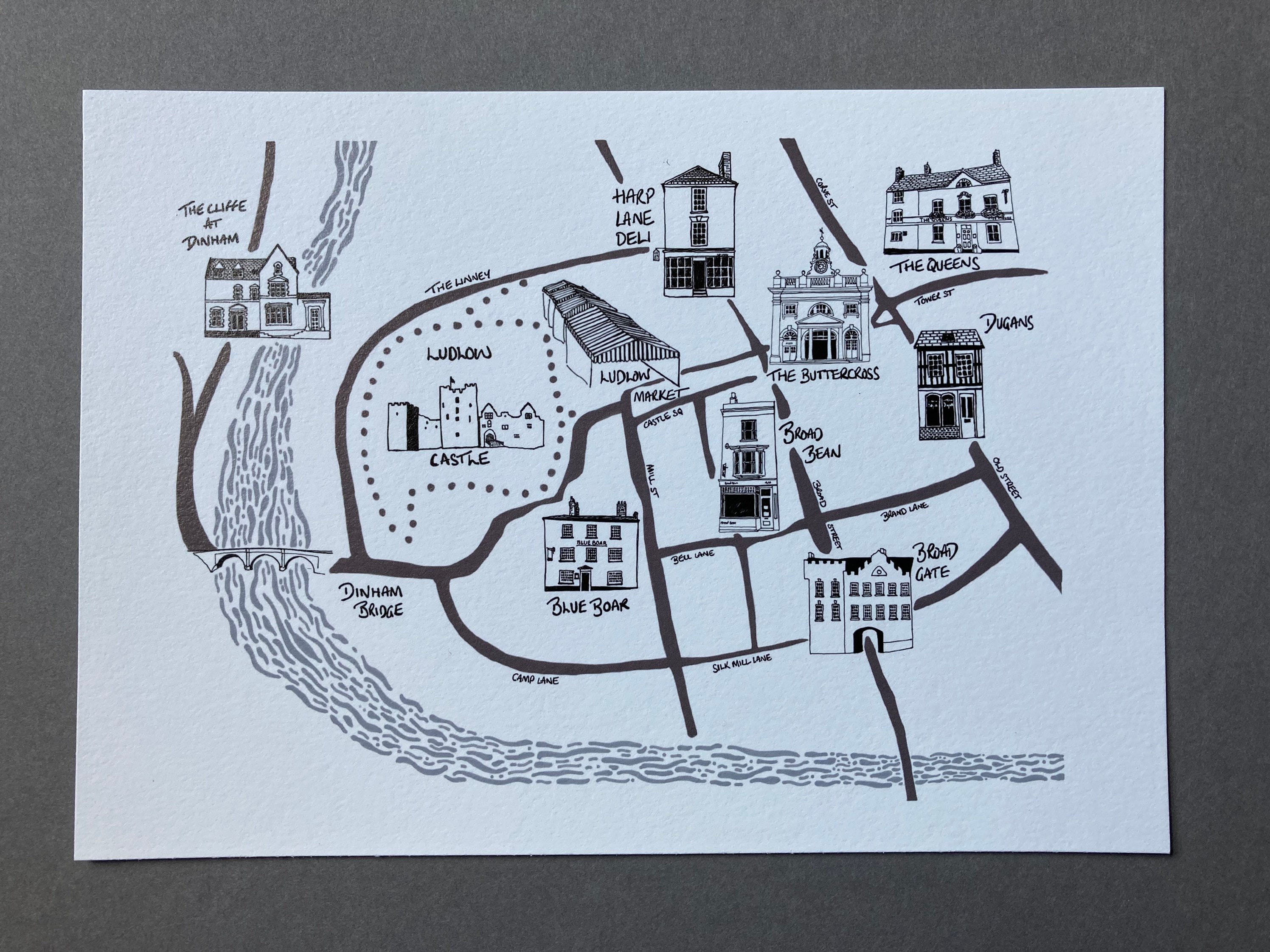 Pen and Ink Print Gift | Illustrated Map Art | Hand Drawn Artwork - Etsy