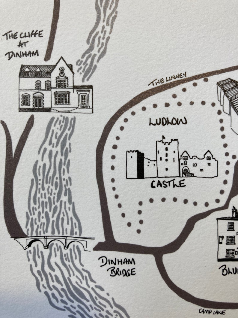 Pen and Ink Print Gift Illustrated Map Art Hand Drawn - Etsy