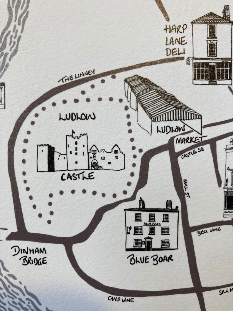 Pen and Ink Print Gift Illustrated Map Art Hand Drawn Artwork - Etsy