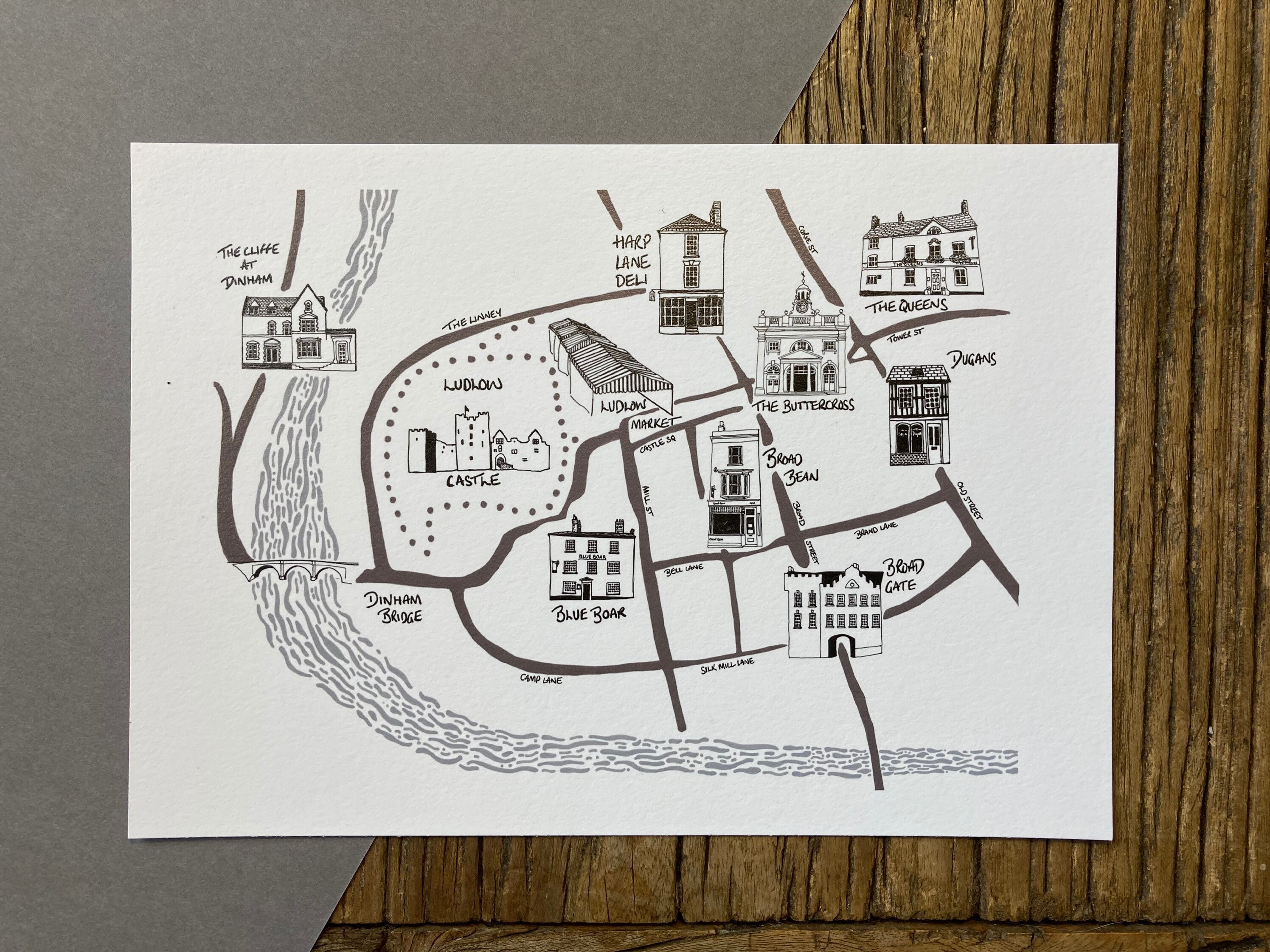Pen and Ink Print Gift | Illustrated Map Art | Hand Drawn Artwork - Etsy