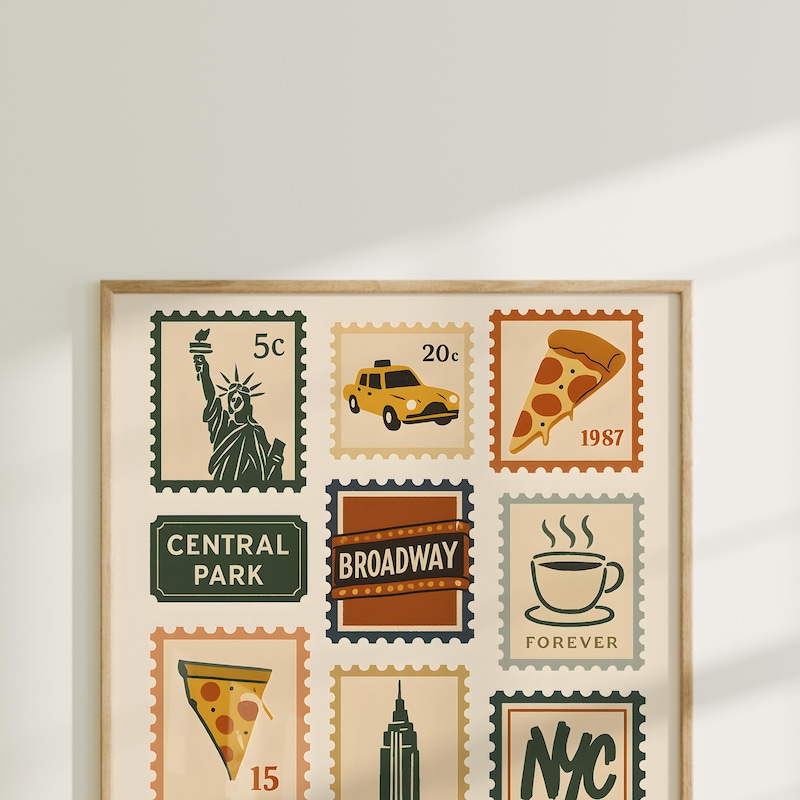 Nyc Stamp Poster - Etsy