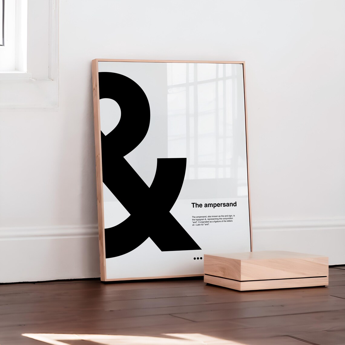 Physical Prints - the Ampersand Typography, Black Typography Poster ...