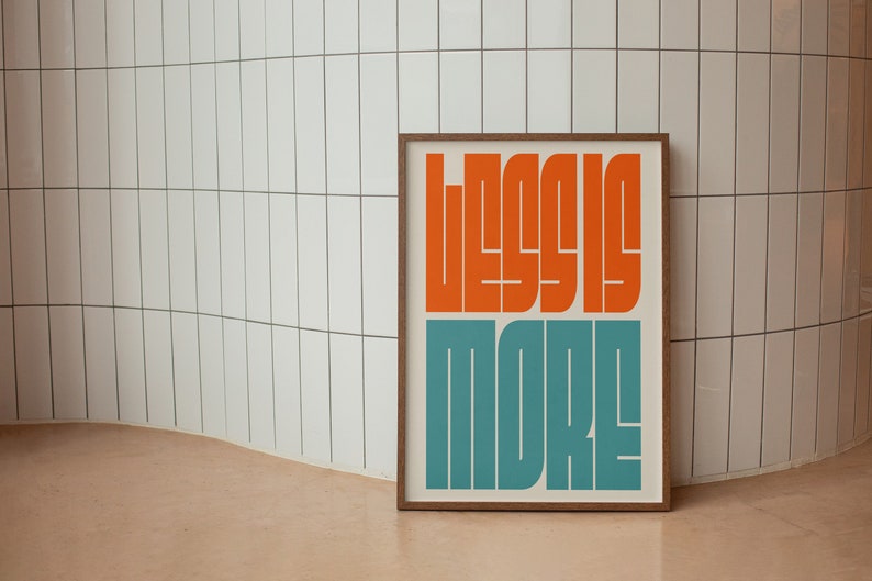 Modern Typography Wall Art, Minimalist Bauhaus Wall Art, Printable ...