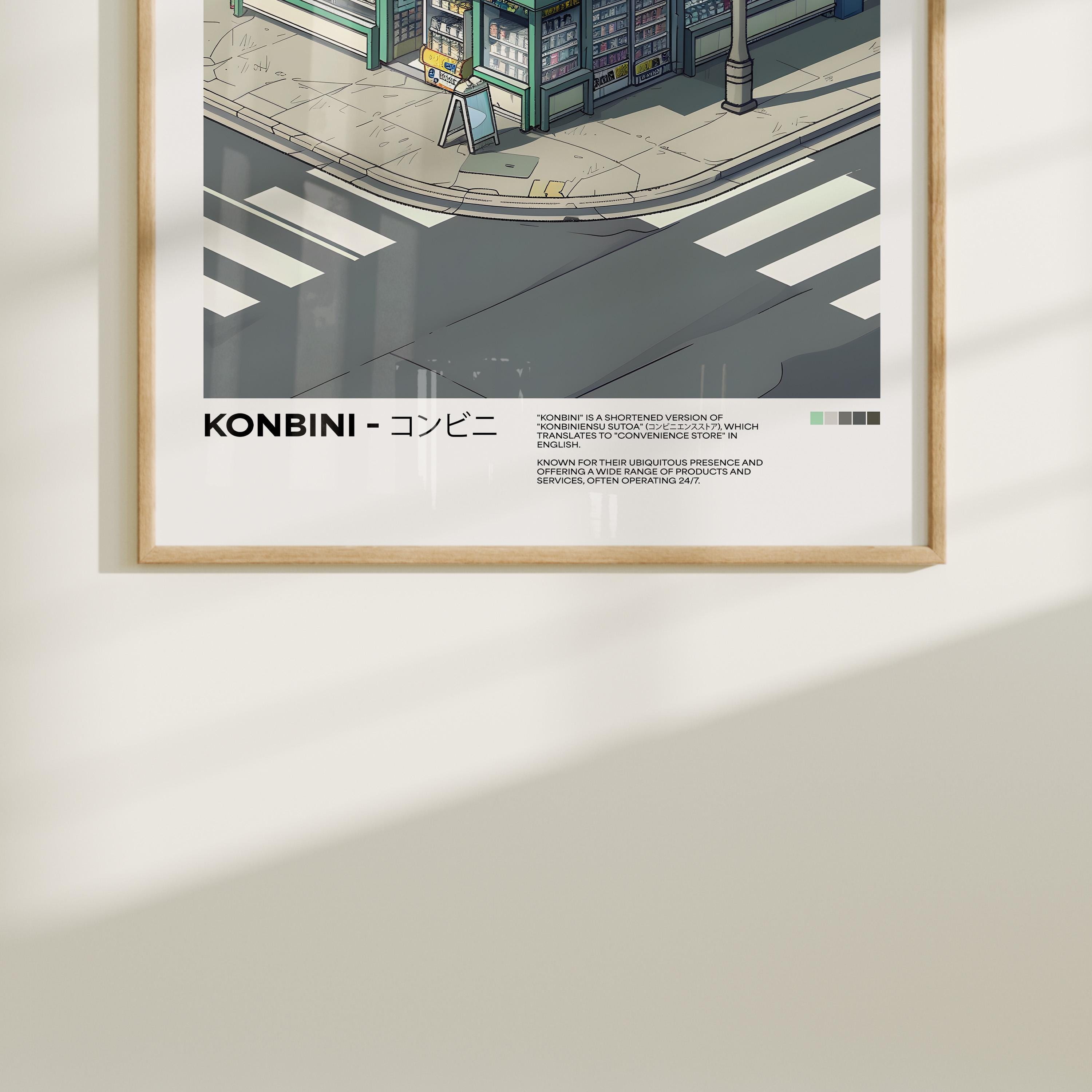 Isometric Japanese Convenience Store Wall Art, Japan City Illustration ...