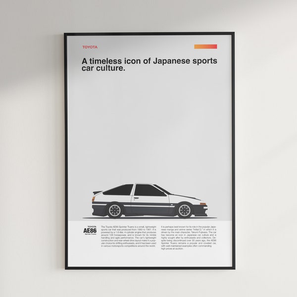 Retro Japanese Car Art - Etsy