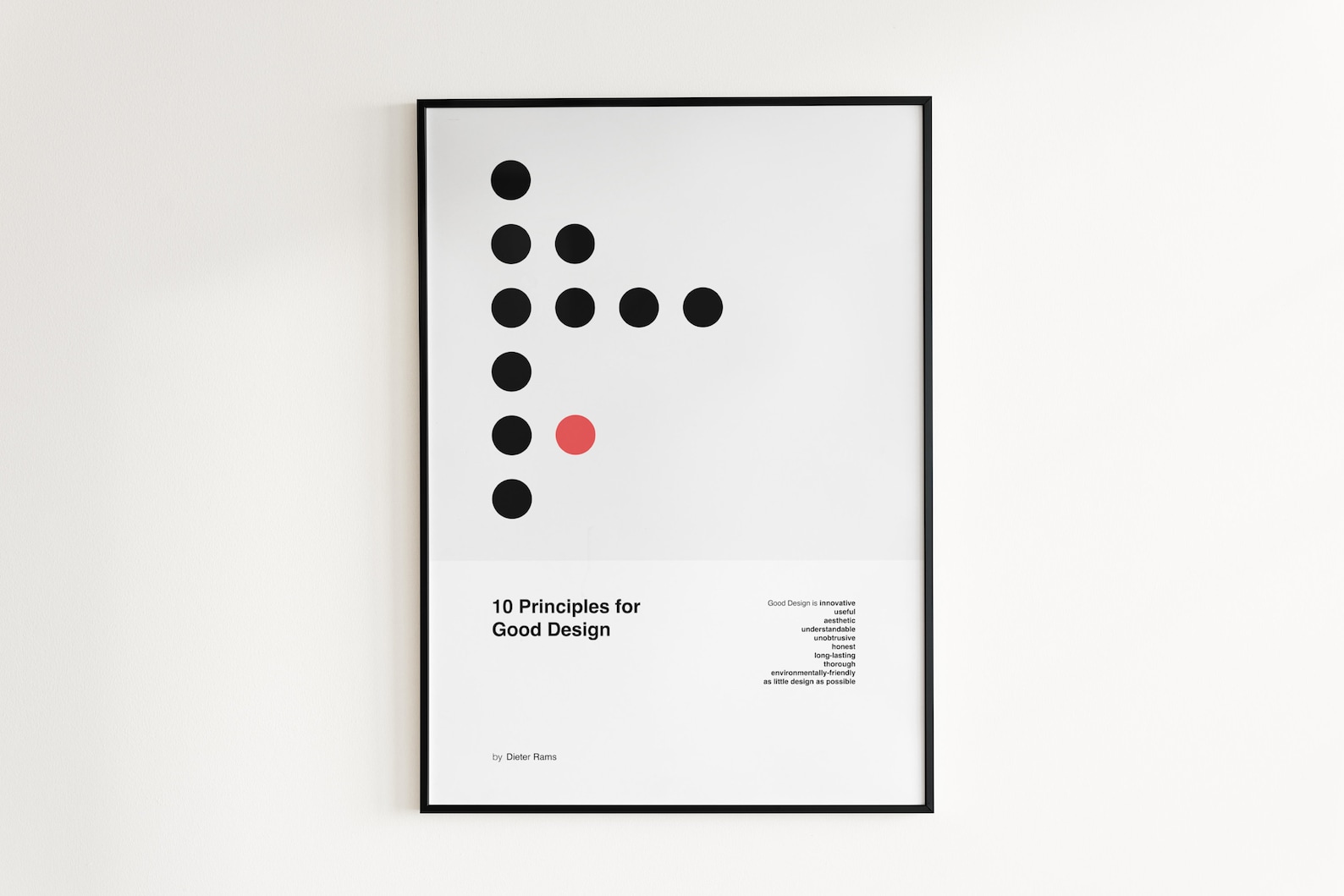 Dieter Rams 10 Principles Poster, Bauhaus Minimalist Art (digital ...