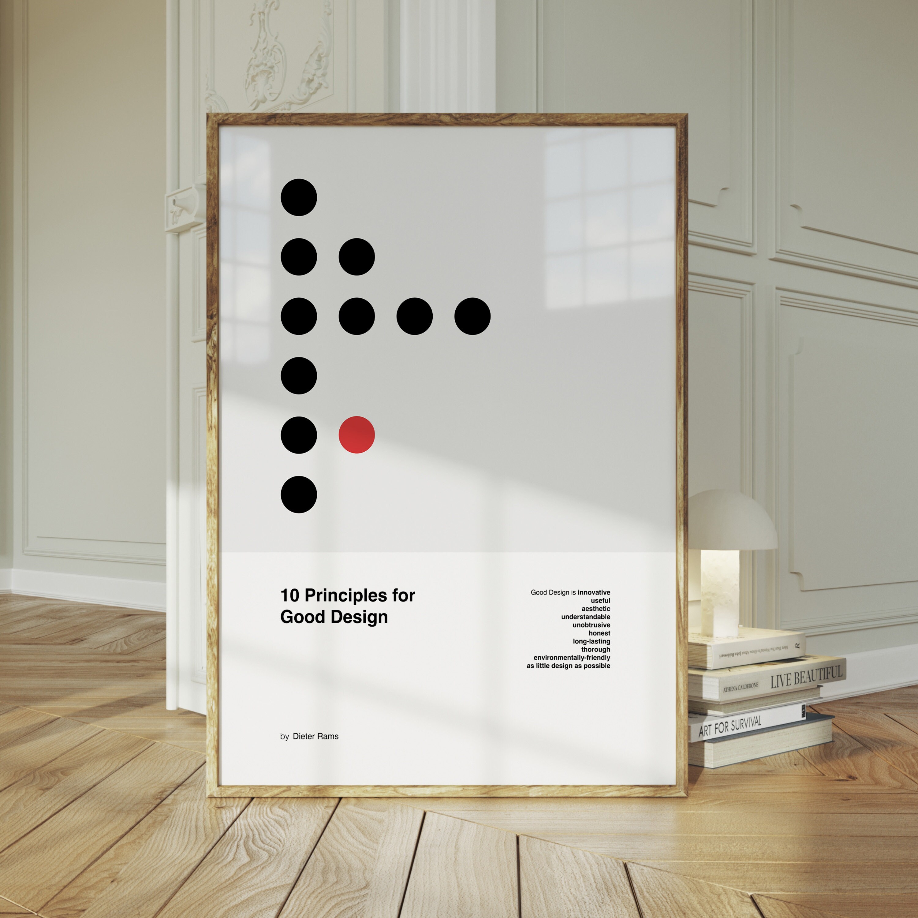 Dieter Rams 10 Principles Poster, Bauhaus Minimalist Art (digital ...