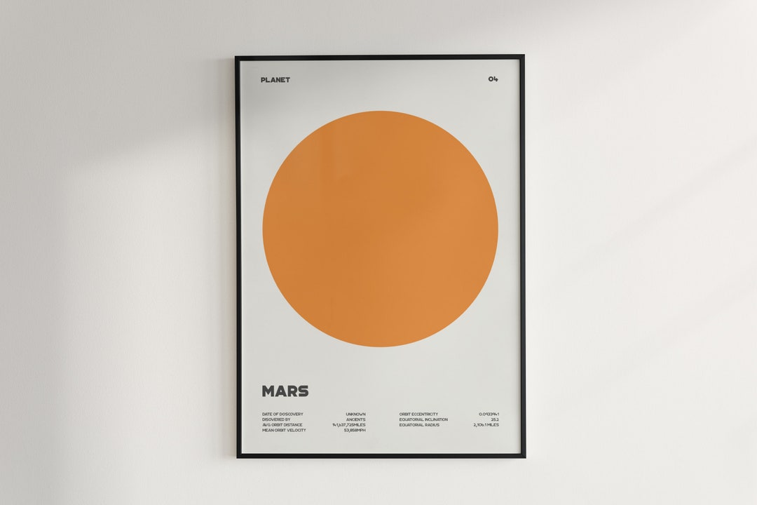 Mars Printable Wall Art, Cosmic Wall Art, Celestial Wall Art, Solar System Home Decor, Beige ...