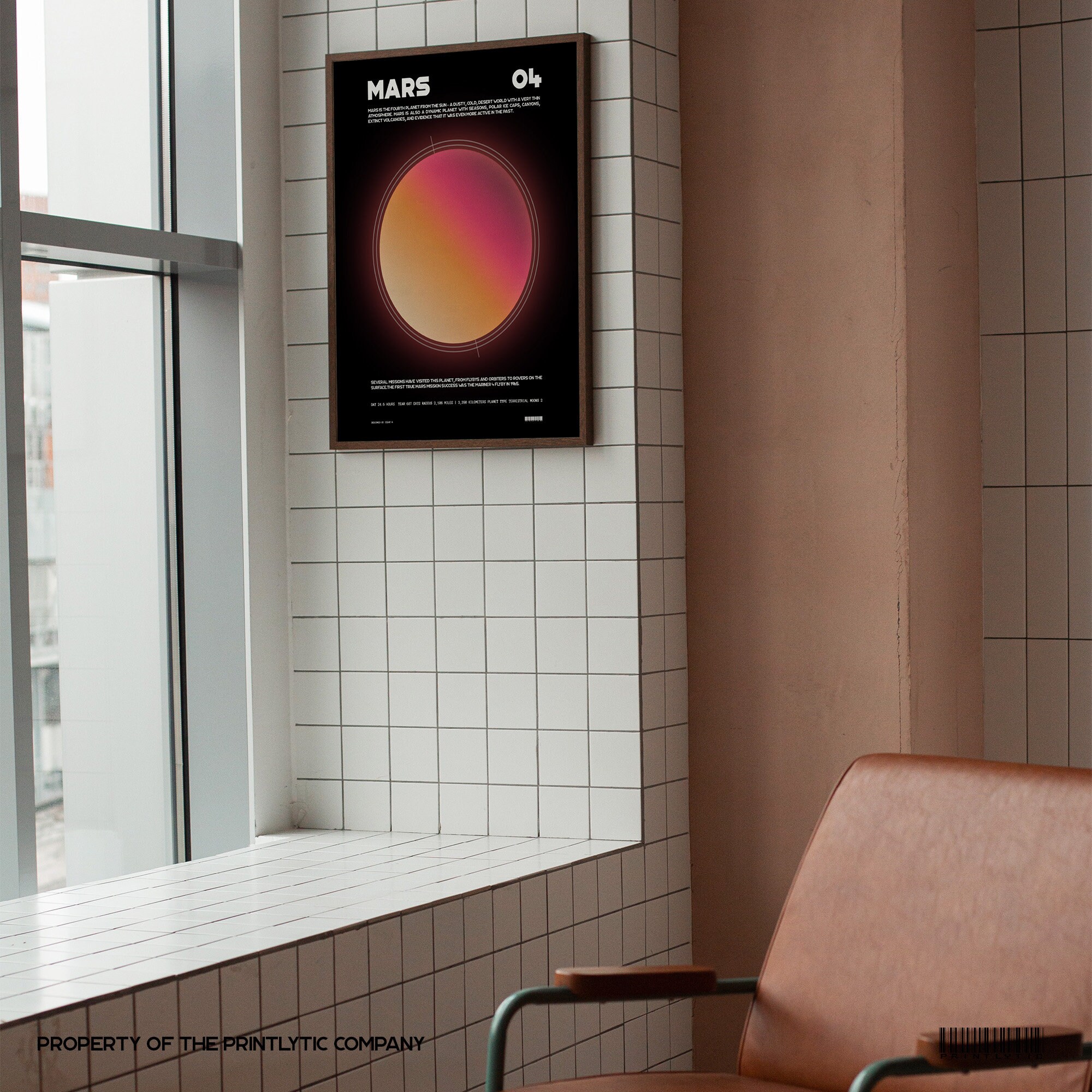 Minimalist Mars Planet Print, Modern Cosmic Wall Art (digital Download ...