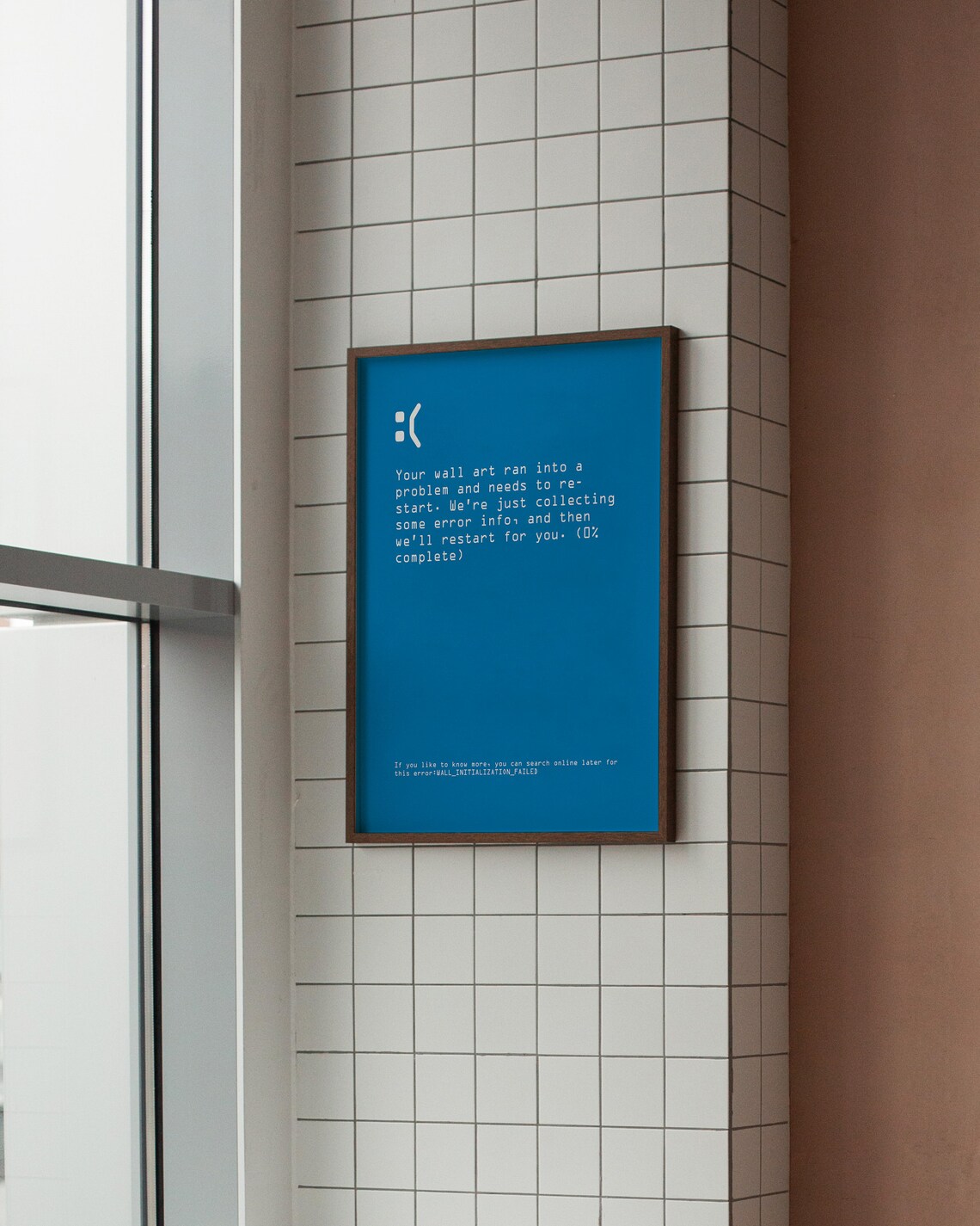 Blue Screen of Death Wall Art, Meme Wall Art, Typography Poster ...