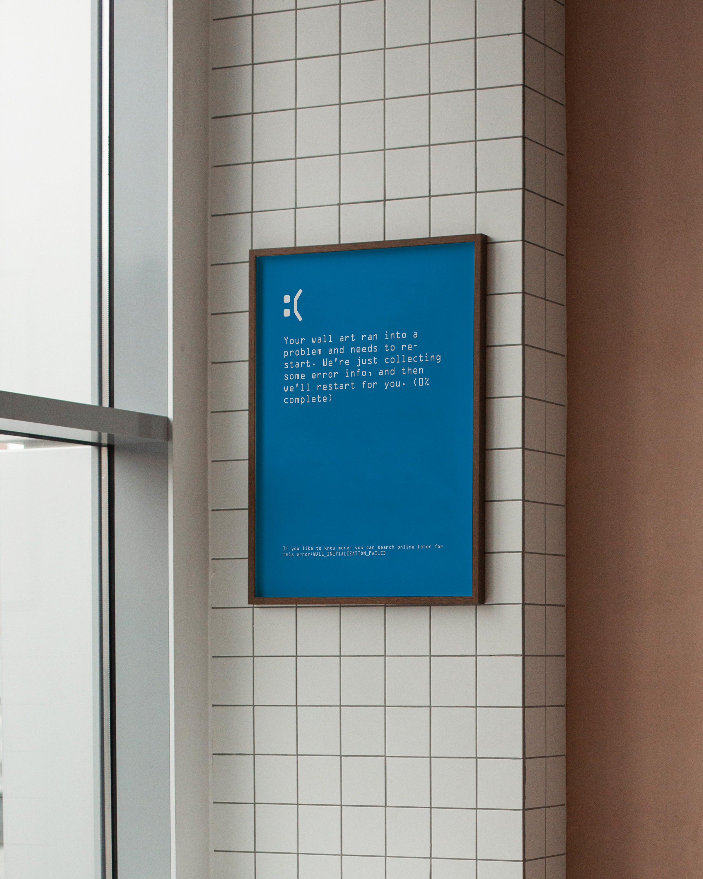 Blue Screen of Death Wall Art, Meme Wall Art, Typography Poster ...