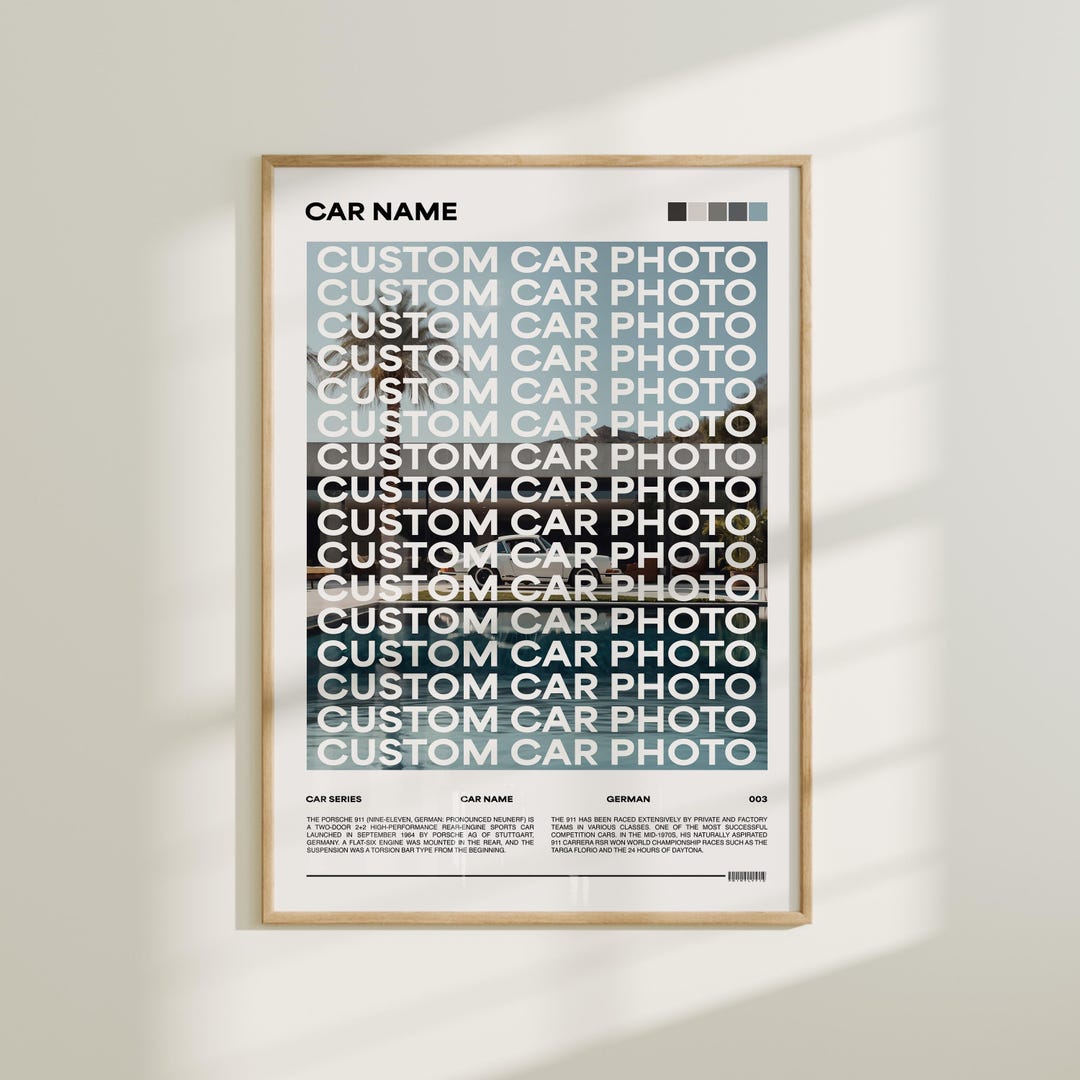 Custom Car Wall Art, Custom Magazine Style Car Wall Art, Digital ...