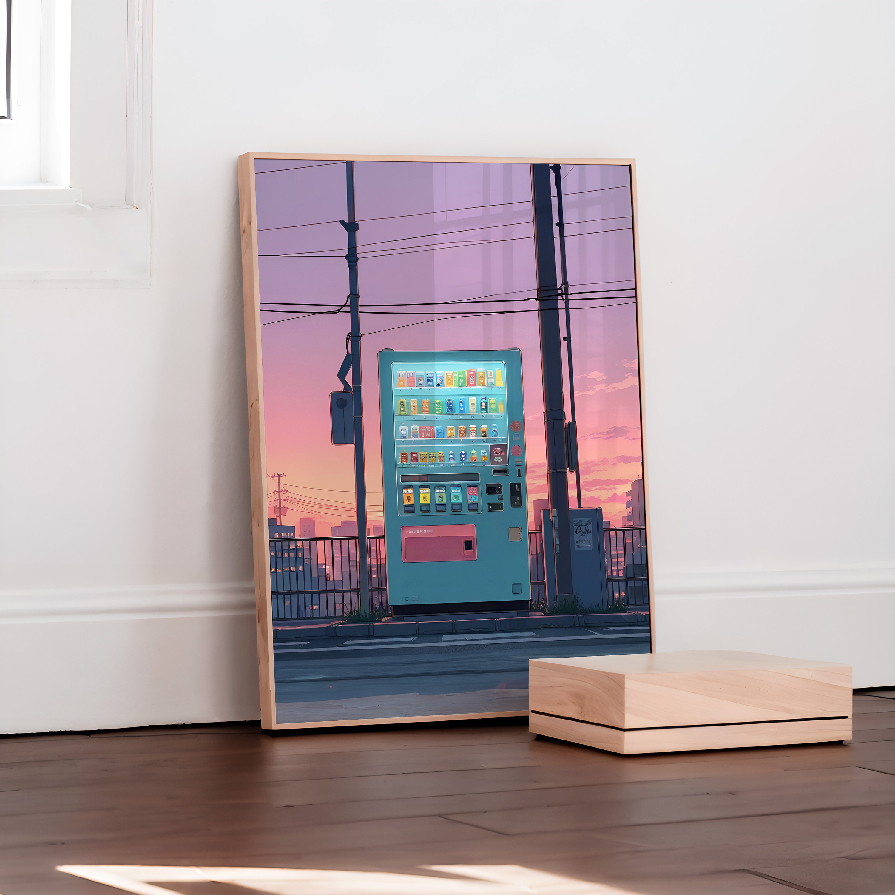 Retro Vending Machine Art Print, Asian/japanese Snacks Poster, Anime ...