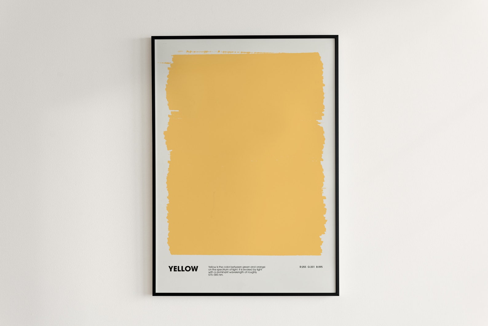 Yellow Paint Brush Wall Art, Brush Yellow Wall Art, Color Block Prints ...