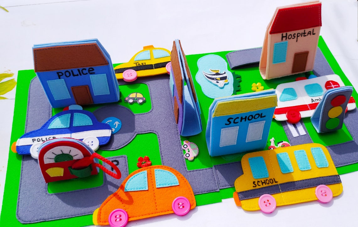 Felt Road Quiet Book Pattern Pdf Felt Book Pattern Pdf Soft - Etsy