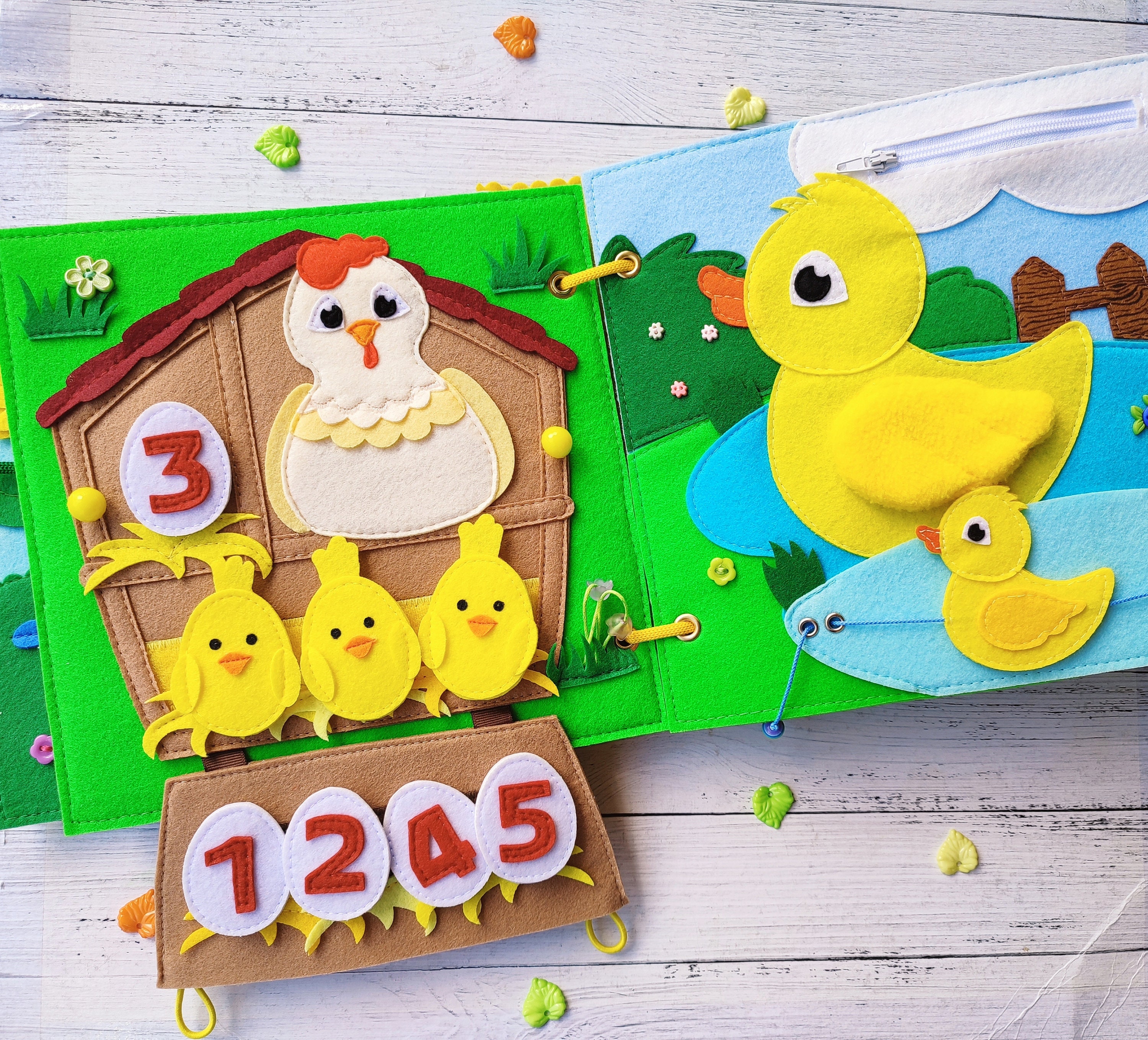 Farm Animals Quiet Book Pattern Felt Activity Book Pattern | Etsy