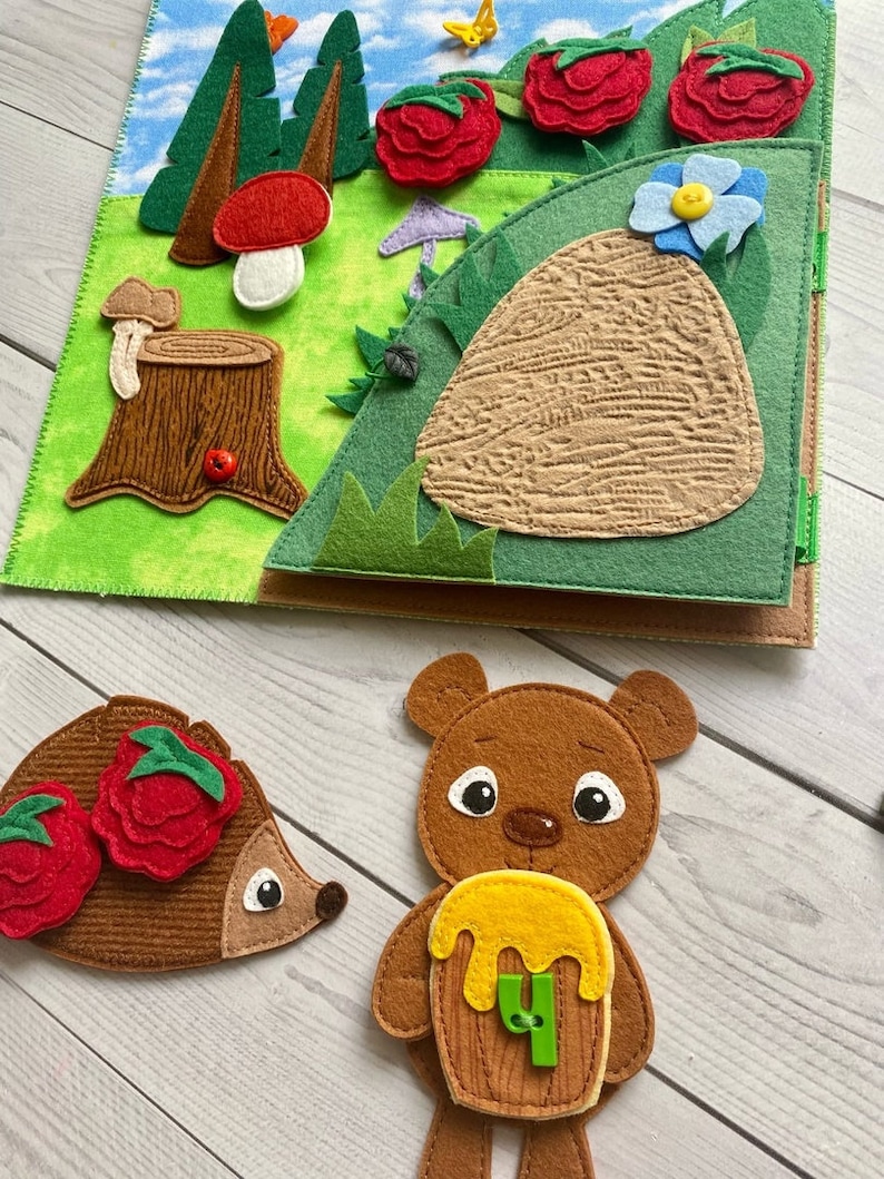 Forest Animals Quiet Book Pattern PDF, Felt Book Pattern, Soft Sensory ...