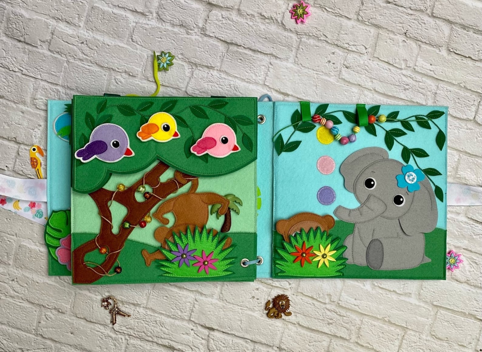 Animals Quiet Book Pattern Pdf, Africa Felt Activity Book Pattern, DYI ...
