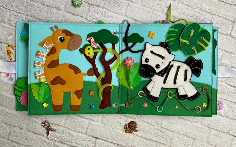 Animals Quiet Book Pattern Pdf, Africa Felt Activity Book Pattern, DYI ...