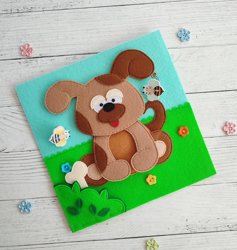 Dog Quiet Book Pattern PDF & Tutorial Pages Felt Activity - Etsy