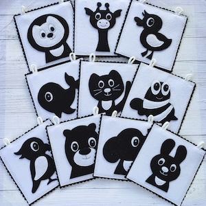 High Contrast Quiet Book Pattern , Infant Stimulation Contrasting ...