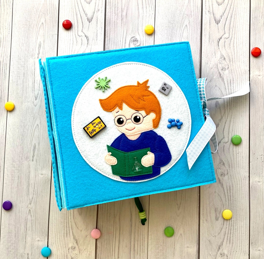 Science Quiet Book Pattern PDF & Tutorial Pages, Felt Book Pattern Svg ...