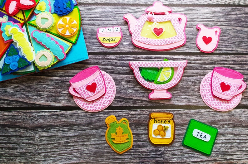 Cooking Quiet Book Pattern Pdf, Kitchen Felt Book Pattern Svg, Soft ...