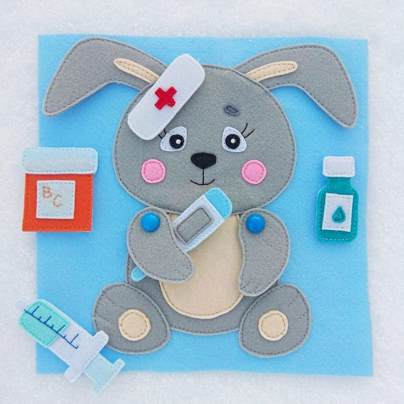 Doctor Quiet Book Pattern , Felt Book Pattern Pdf, Soft Sensory Book ...