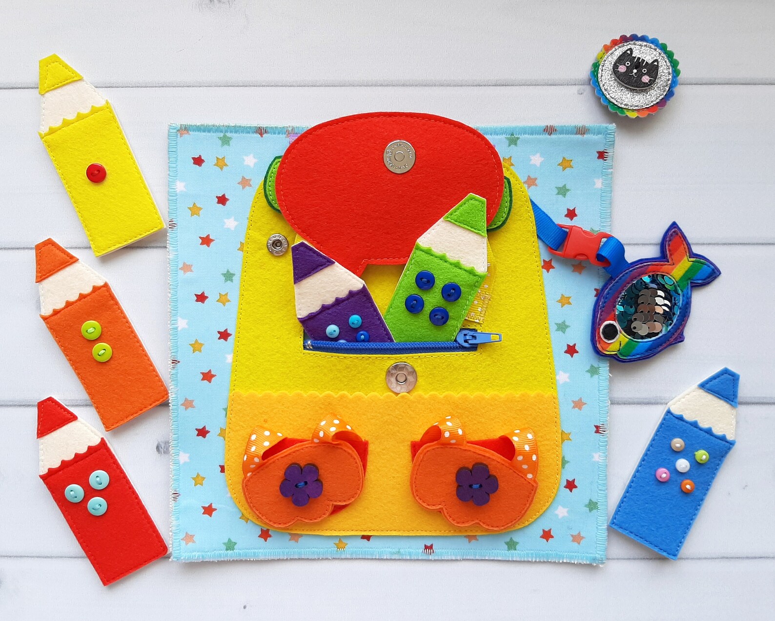 Color Sorting Quiet Book Pattern , Felt Activity Book Pattern Pdf, Soft ...