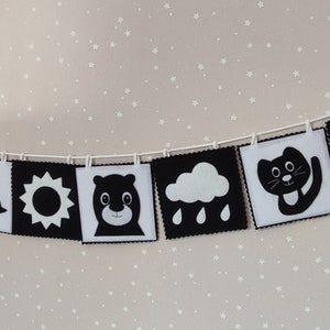 High Contrast Quiet Book Pattern , Infant Stimulation Contrasting ...