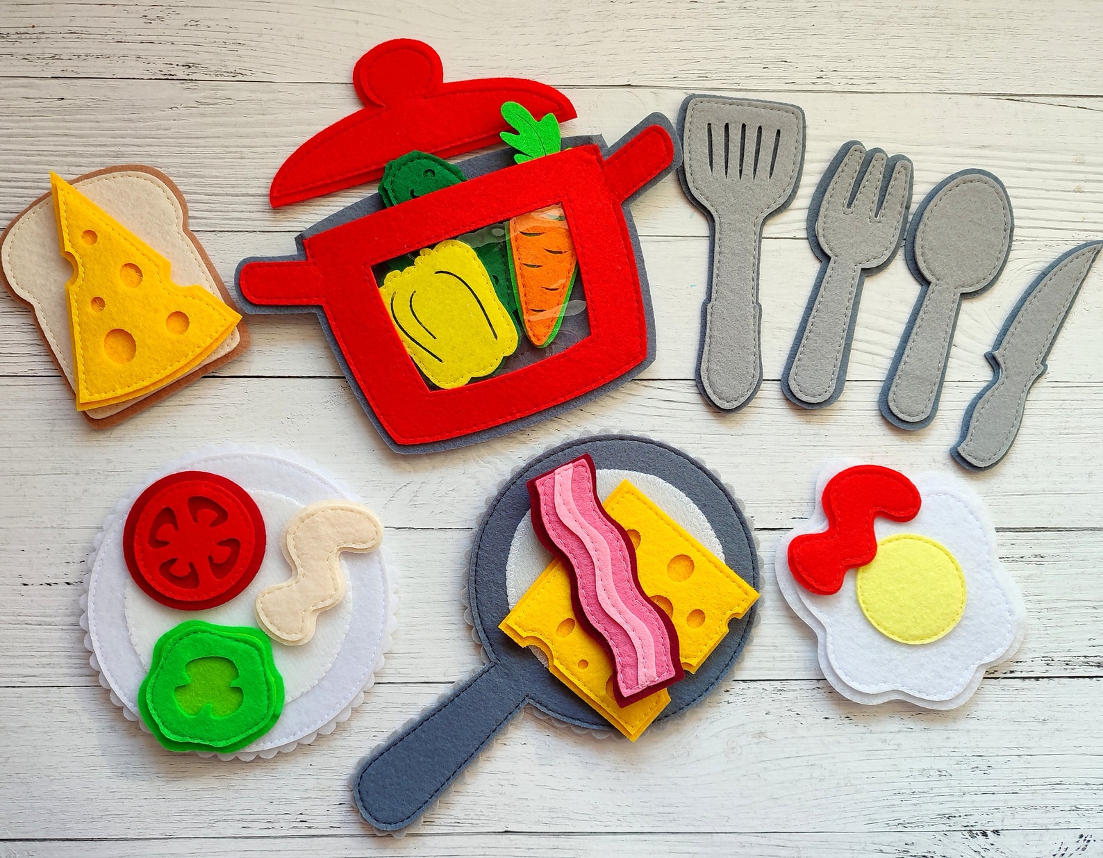 Cafe Quiet Book Pattern Pdf, Kitchen Felt Book Pattern, Baby Soft Book ...