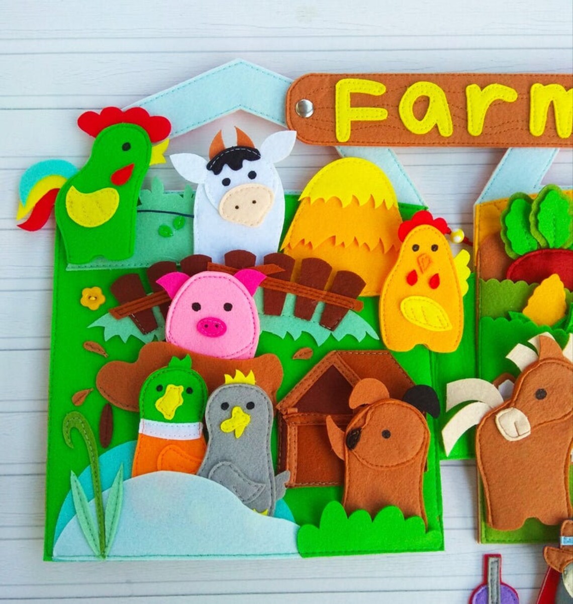 Farm Quiet Book Pattern for Toddler, Felt Book Pattern Pdf, Busy Book ...