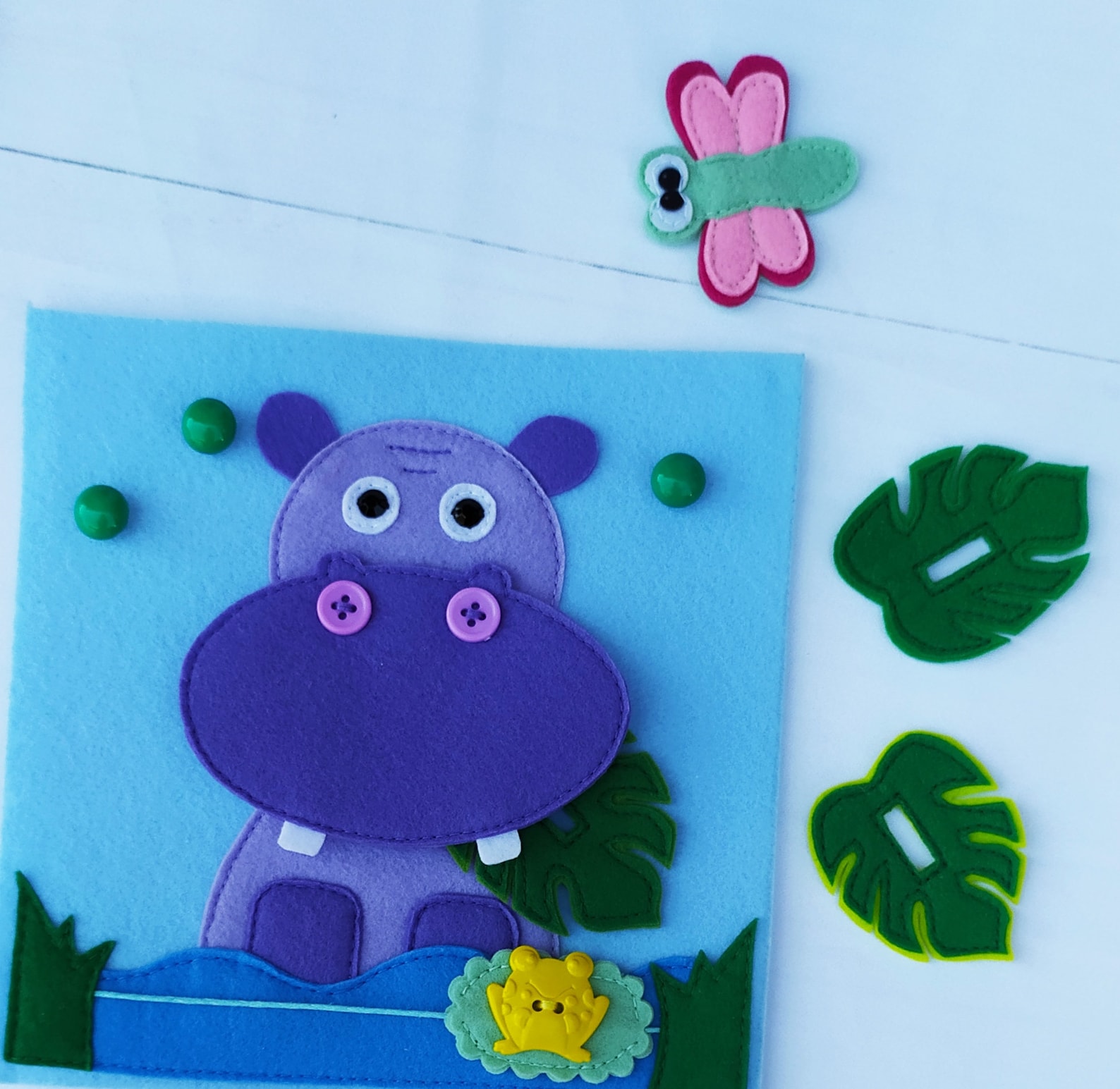 Hippo & Frog Quiet Book Pattern Pdf , Felt Book Pattern Svg, Soft ...