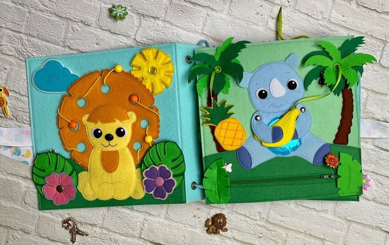 Animals Quiet Book Pattern Pdf Africa Felt Activity Book - Etsy