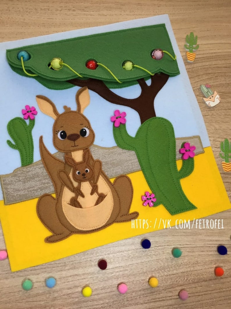 Animals Quiet Book Pattern PDF, Felt Book Pattern, Soft Montessori Book ...