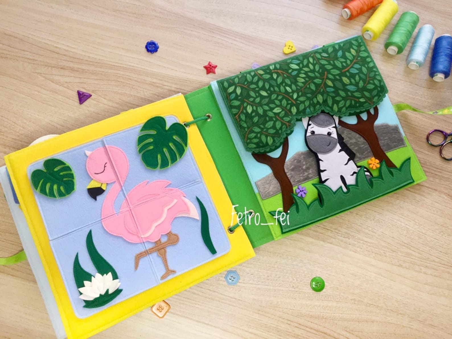 Animals Quiet Book Pattern PDF, Felt Book Pattern, Soft Montessori Book ...