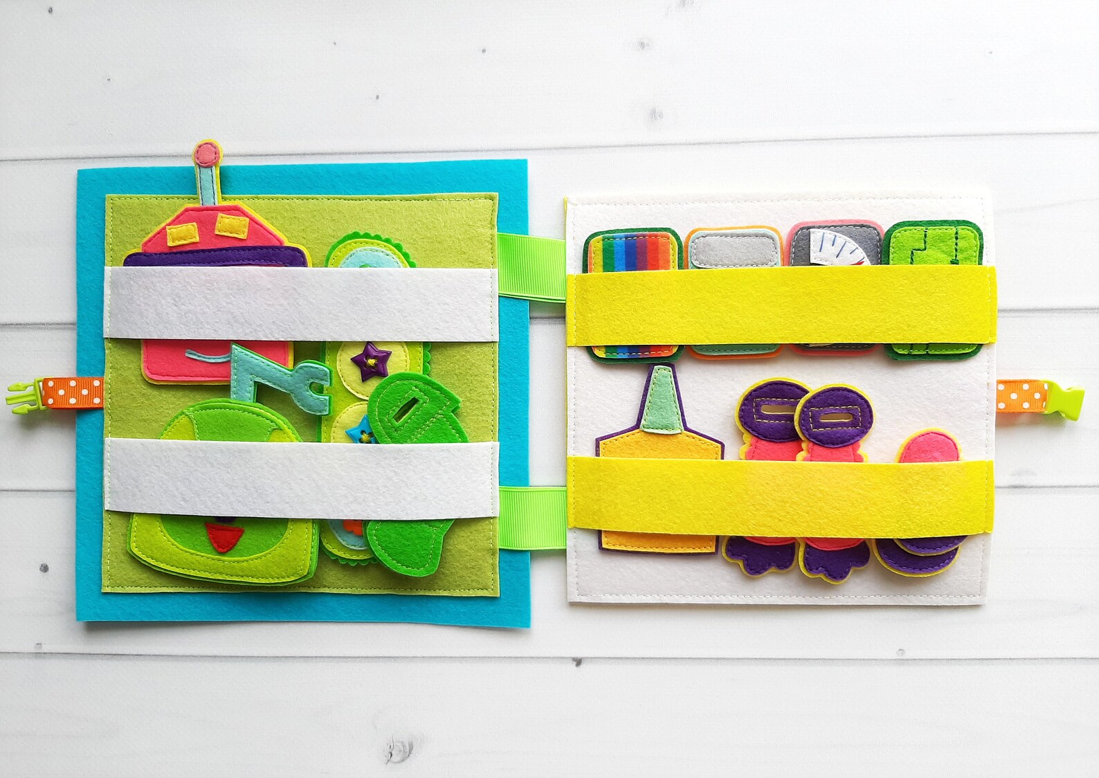 Robot Quiet Book Pattern, Felt Book Template Pdf, Soft Montessori Book ...