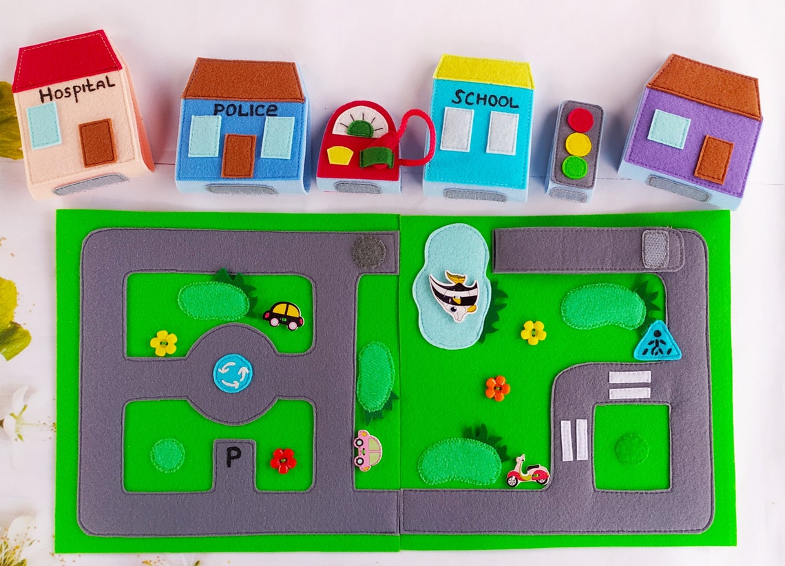 Felt Road Quiet Book Pattern Pdf Felt Book Pattern Pdf Soft - Etsy