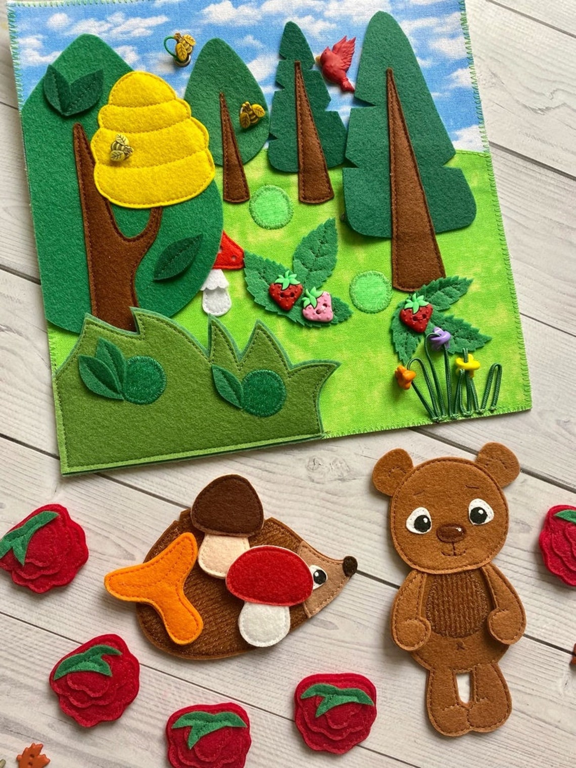 Forest Animals Quiet Book Pattern PDF Felt Book Pattern Soft - Etsy