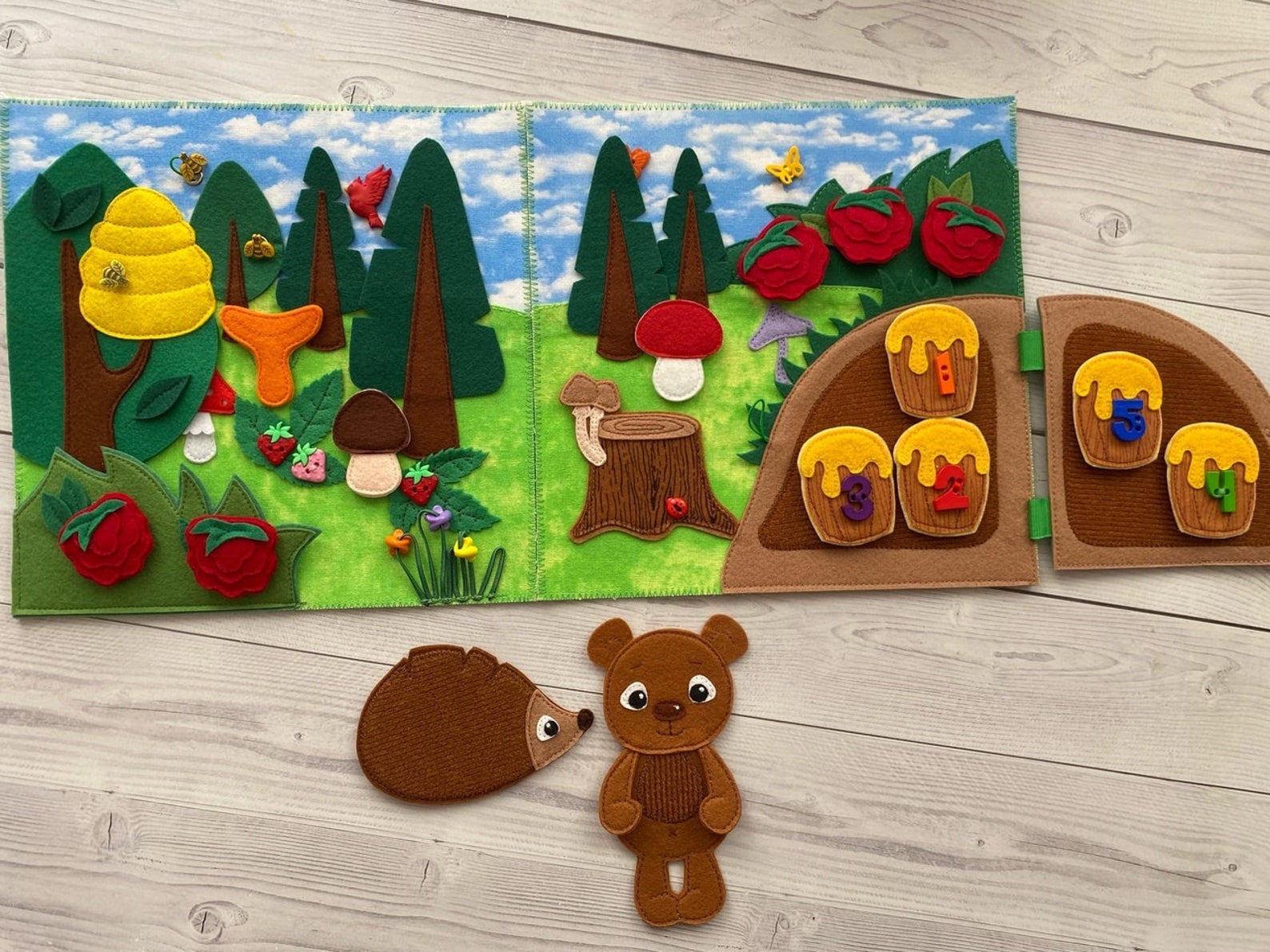 Forest Animals Quiet Book Pattern PDF, Felt Book Pattern, Soft Sensory ...